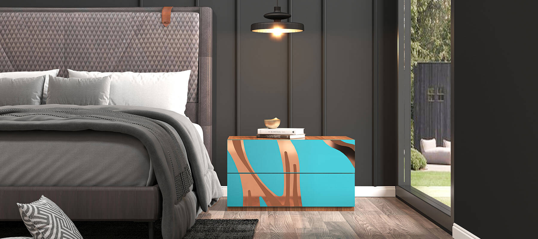 Shop Allure Bed Side Table Luxoline Collection from Stanley Level Next